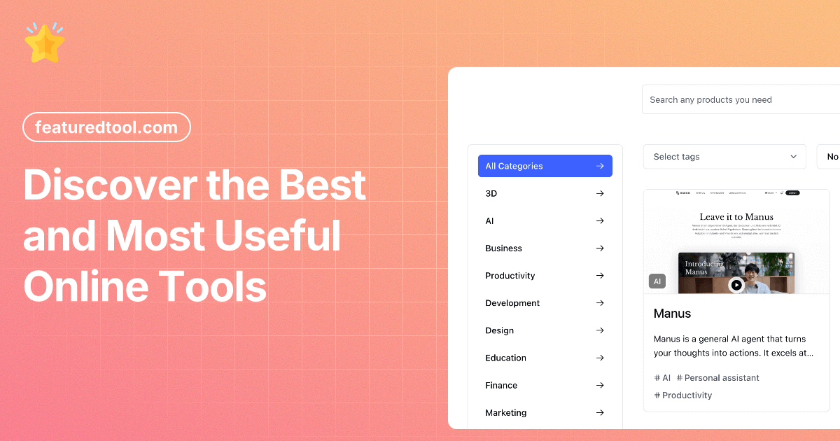 Discover Best Useful Online Tools - FeaturedTool.com